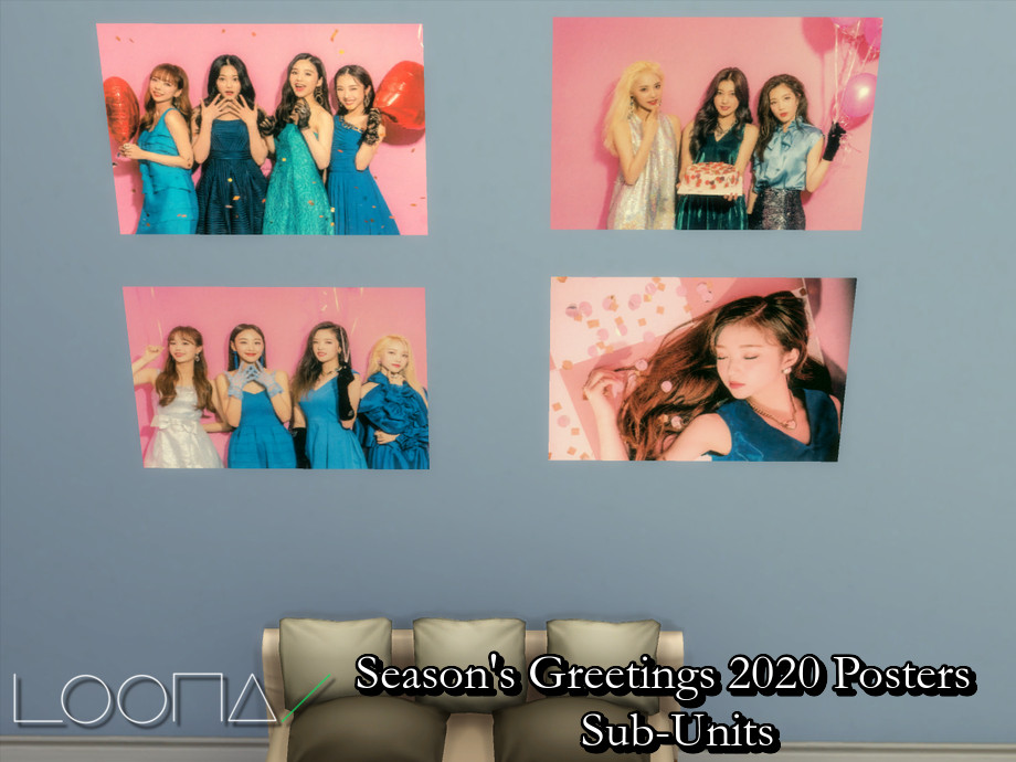 The Sims Resource | Loona Seasons Greetings 2020 Posters Set 9 MESH ...