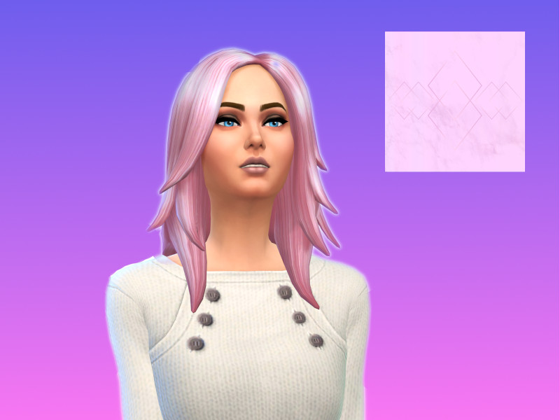 The Sims Resource | Long Rocker Hair; More Colours