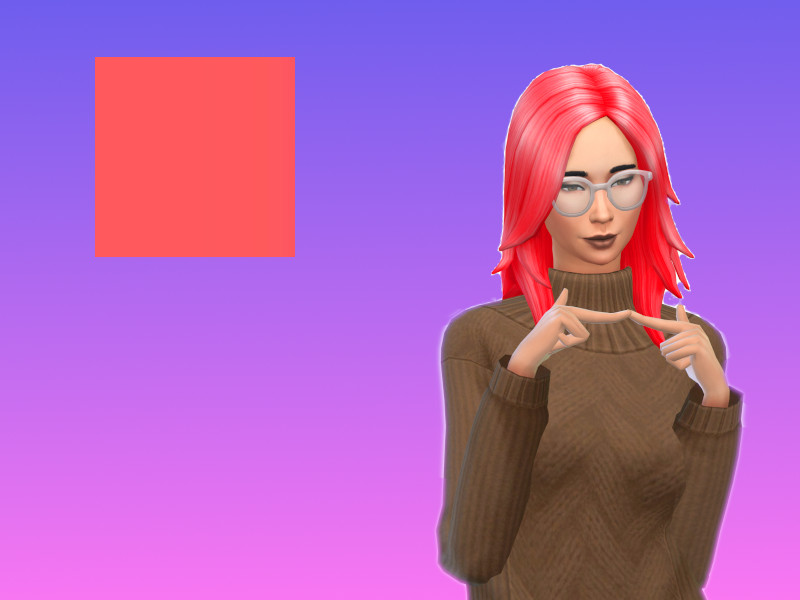 The Sims Resource | Long Rocker Hair; More Colours