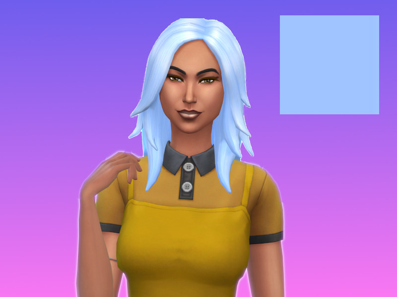 The Sims Resource | Long Rocker Hair; More Colours