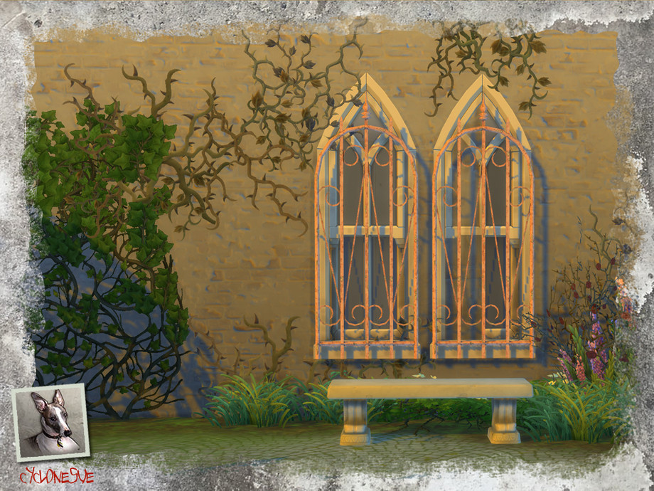 The Sims Resource - Arched Wrought Iron Window Decor