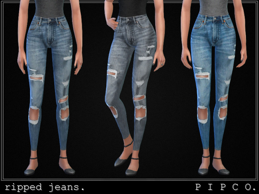 The Sims Resource - Ripped Jeans.