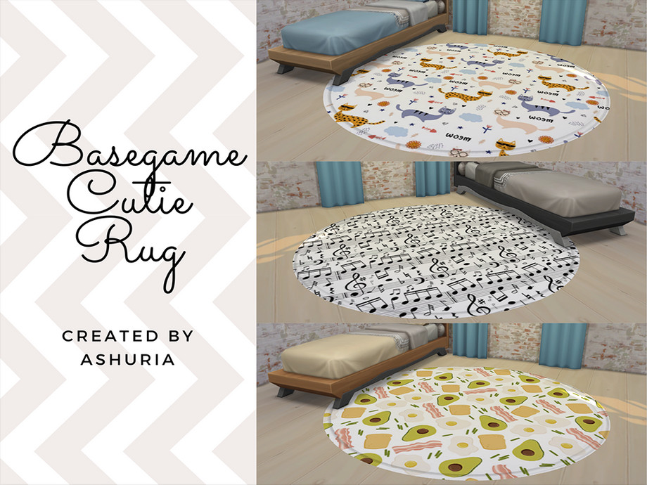 The Sims Resource | Cutie Round Rug