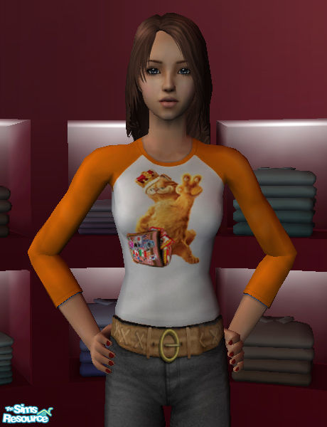 The Sims Resource | Garfield T-Shirt