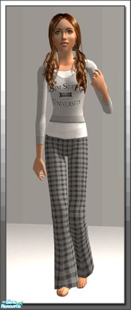 The Sims Resource - Cuddle Duds Loungewear in Grey