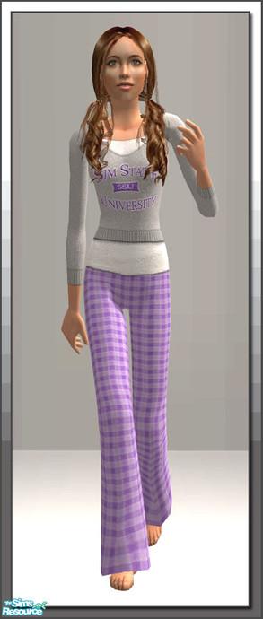 The Sims Resource - Cuddle Duds Loungewear in Purple