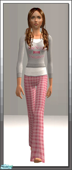 The Sims Resource - Cuddle Duds Loungewear in Pink