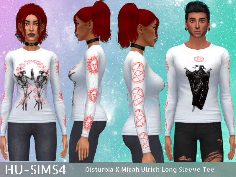 The Sims Resource | Disturbia X Micah Ulrich Long Sleeve Tee