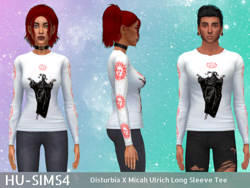 The Sims Resource | Disturbia X Micah Ulrich Long Sleeve Tee