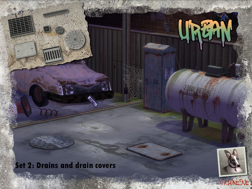 The Sims Resource - Urban - Set 2: Drains and Drain Covers