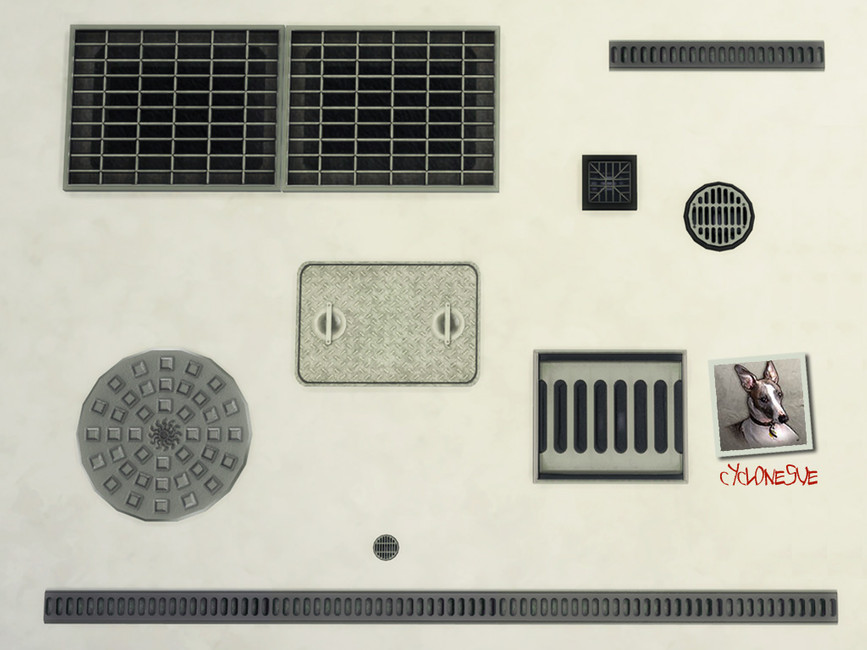 The Sims Resource - Urban - Set 2: Drains and Drain Covers