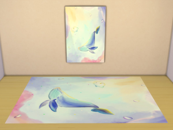 The Sims Resource | Beautiful Watercolor rug