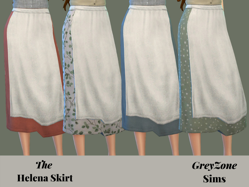 The Sims Resource - Helena Apron Skirt - Patterns and Solids