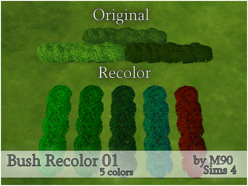 The Sims Resource | M90 Bush Recolor 01