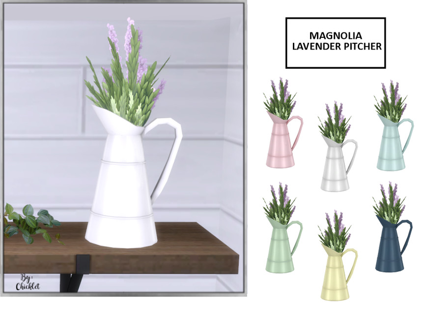 The Sims Resource - Magnolia Laundry Room Lavender Flowers in Pitcher
