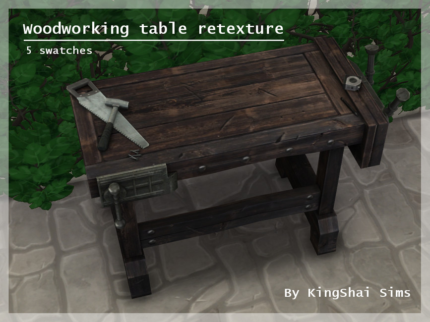 The Sims Resource - Woodworking Table Retexture