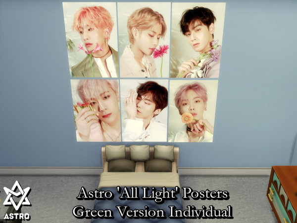 The Sims Resource | Astro 'All Light' Posters Set 1 (Green) - REQUIRES MESH