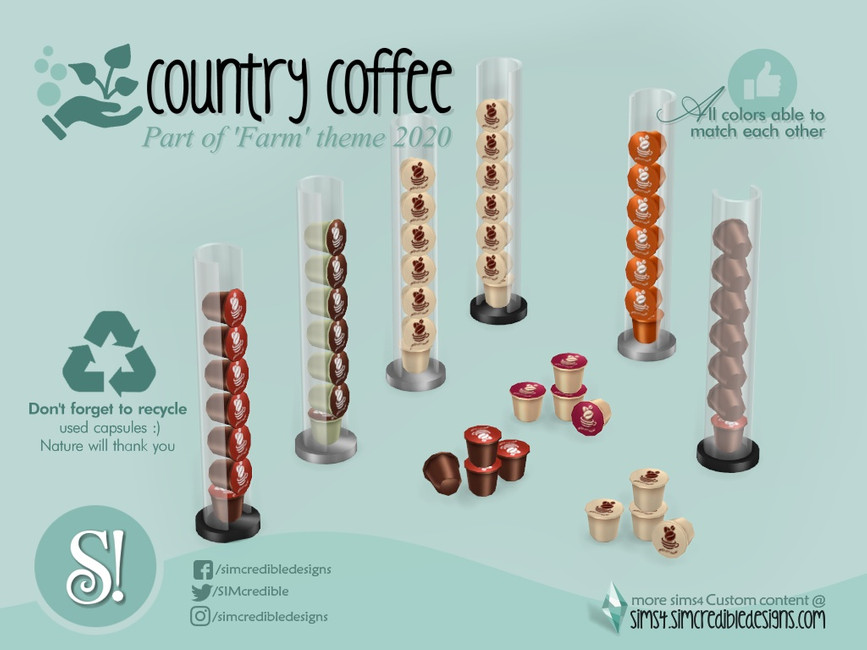 The Sims Resource - Country Coffee capsules tower