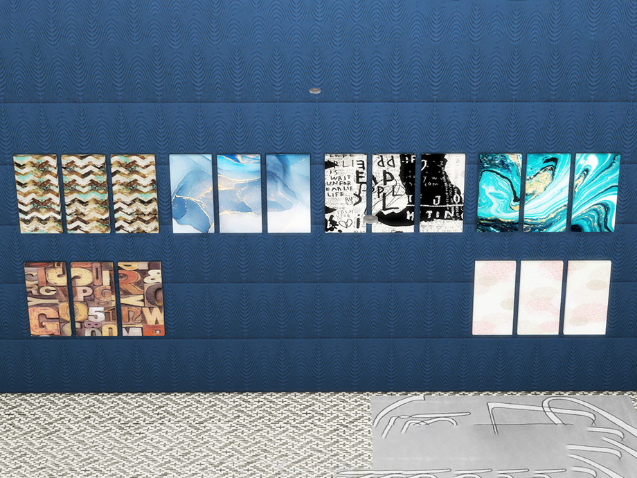 The Sims Resource | 3 Paneled Art - Get To Work Required