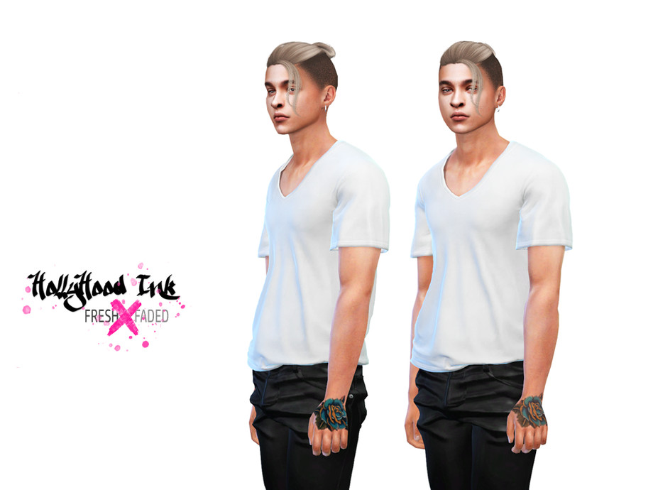 The Sims Resource | Blue Rose Hand Tattoo