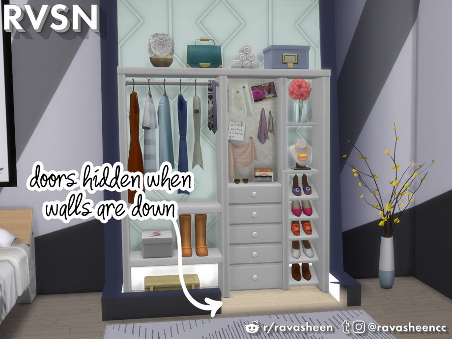 The Sims Resource | Hang Around Double Closet Doors
