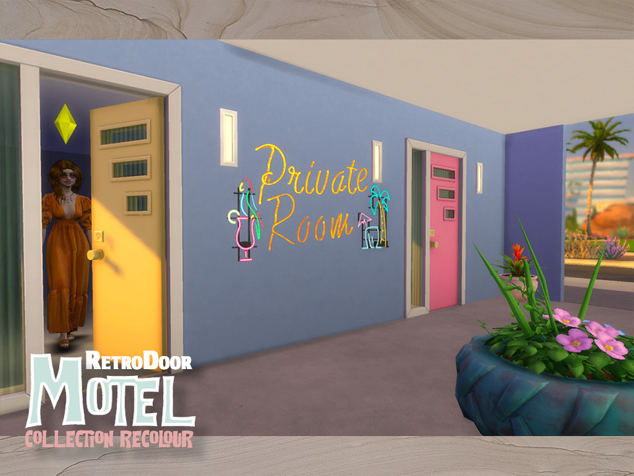 The Sims Resource | Retro Door Motel Collection