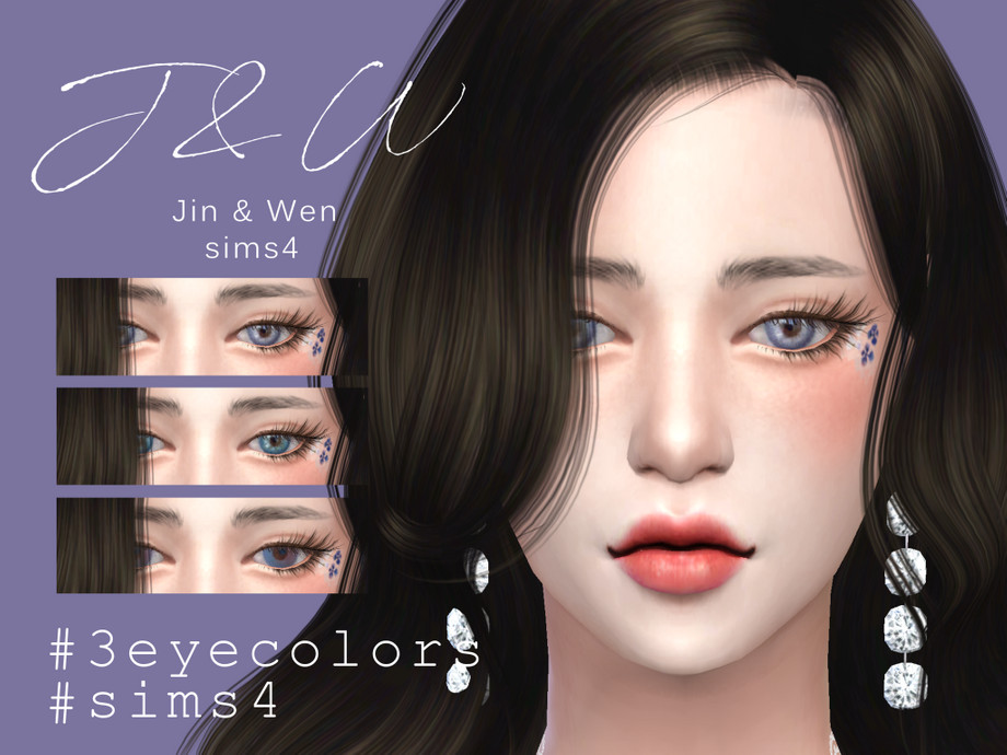 The Sims Resource | JW eyecolor blue purple mixed