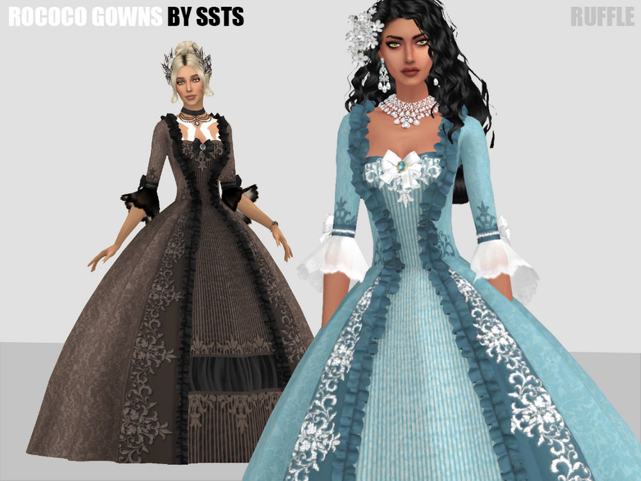 The Sims Resource | ROCOCO RUFFLE GOWN by SSTS
