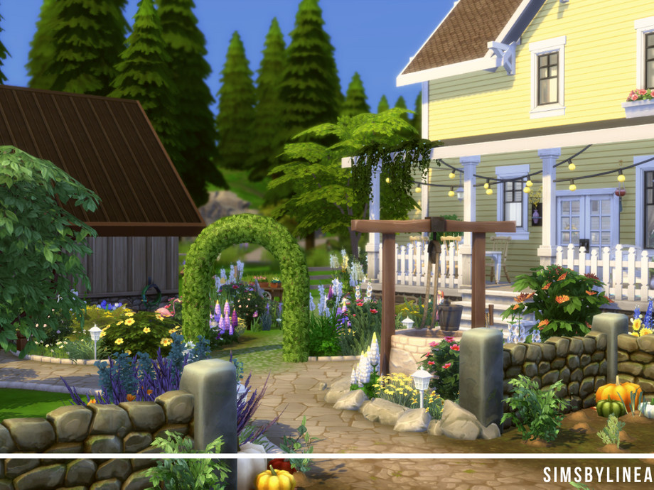 The Sims Resource | Yellow Flower Cottage