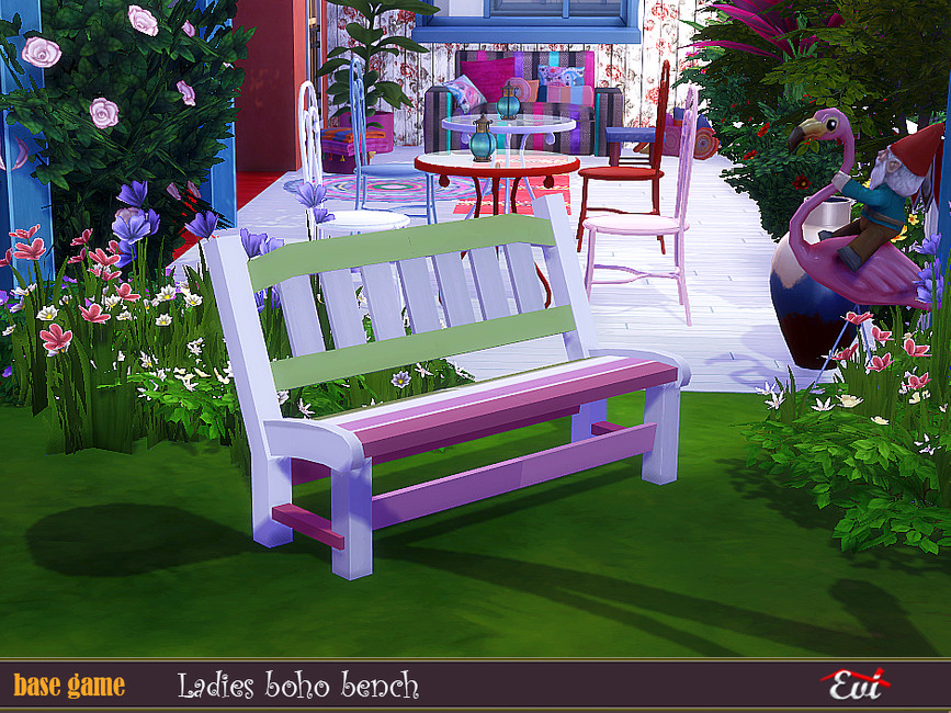 The Sims Resource - Ladies Boho bench