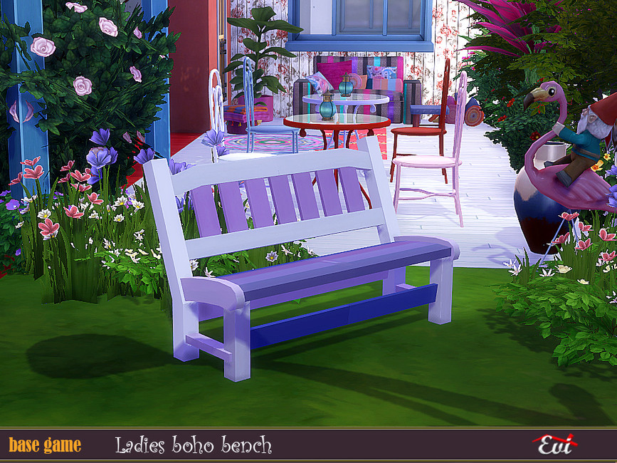 The Sims Resource - Ladies Boho bench