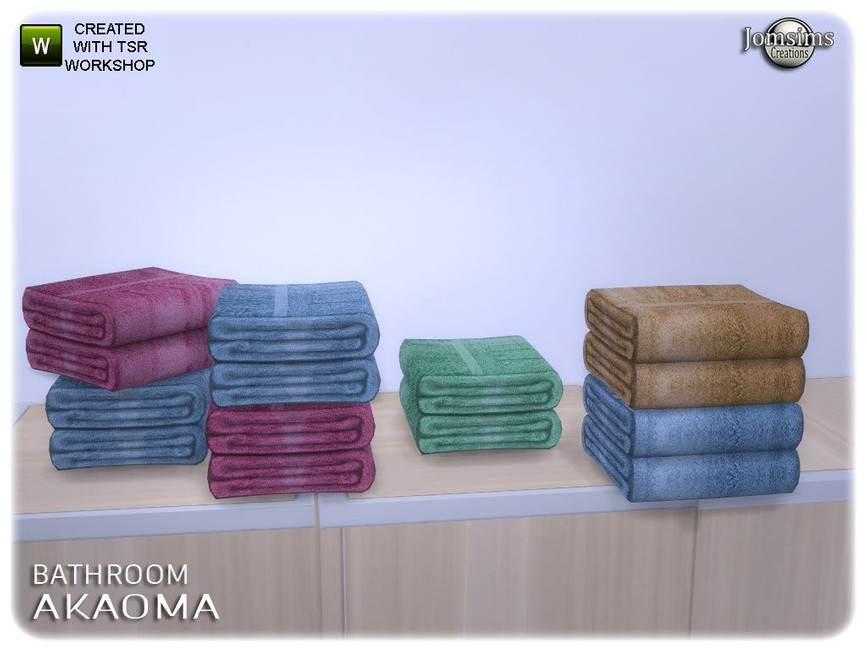 The Sims Resource - Akaoma bathroom deco towel