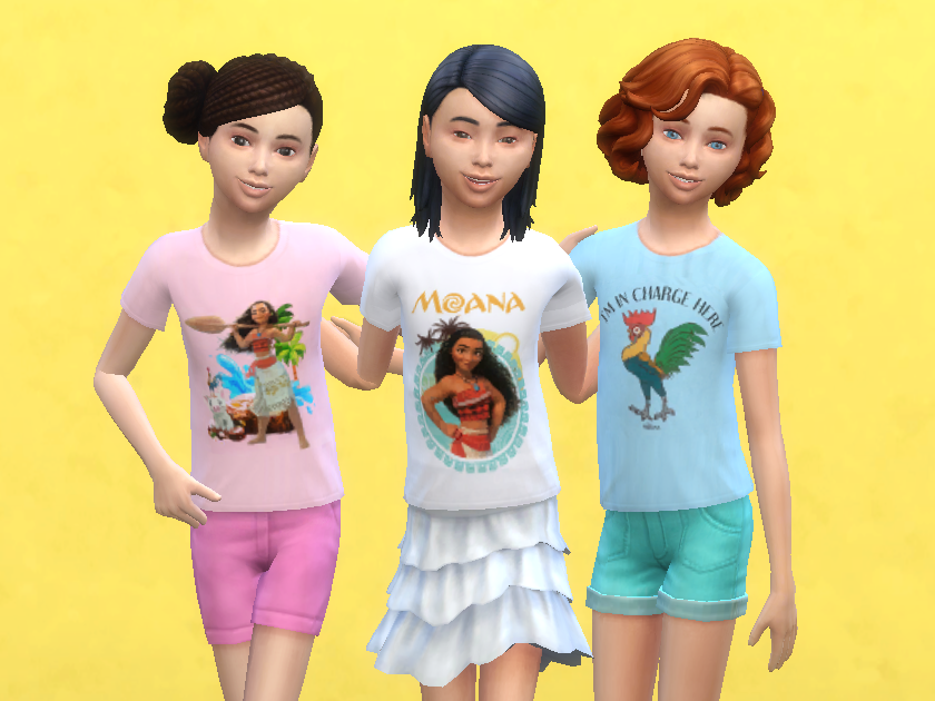 The Sims Resource | Moana shirts for kids