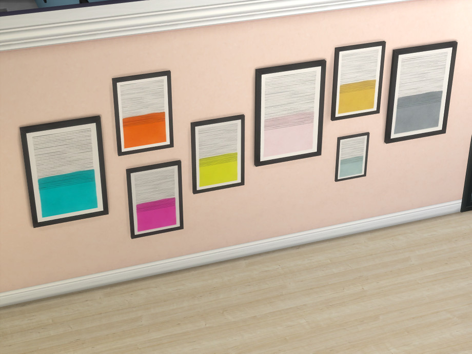 The Sims Resource | Minimalist Colorblock Collection