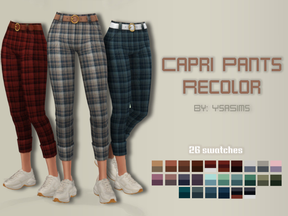 The Sims Resource | Capri Pants Recolor