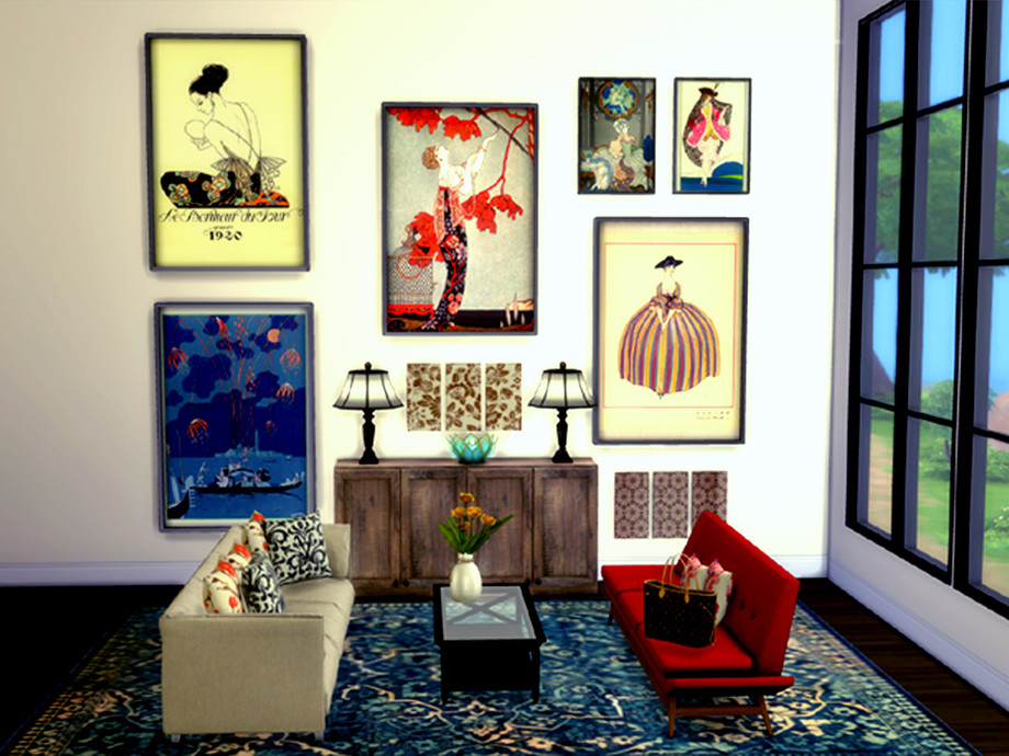 The Sims Resource | Art Deco Paintings (Mesh needed)