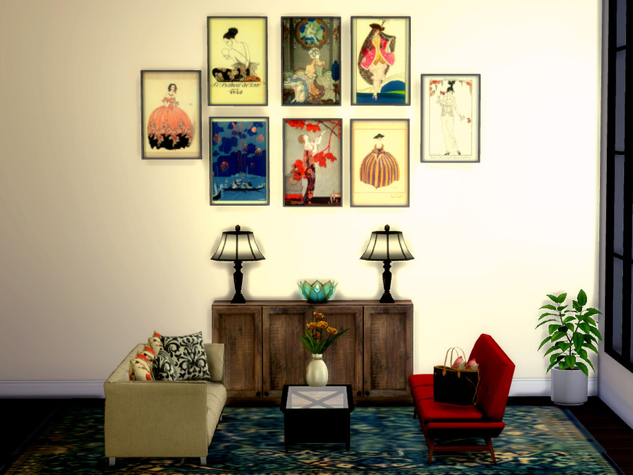 The Sims Resource | Art Deco Paintings (Mesh needed)