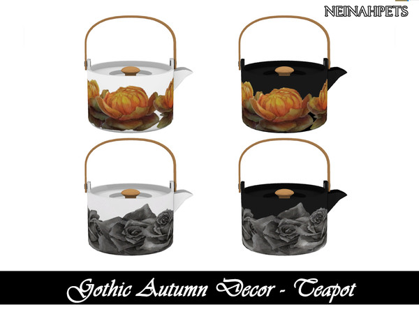 The Sims Resource - Gothic Autumn Decor - Teapot {Mesh Required}
