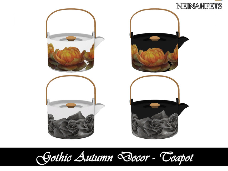 The Sims Resource - Gothic Autumn Decor - Teapot {Mesh Required}