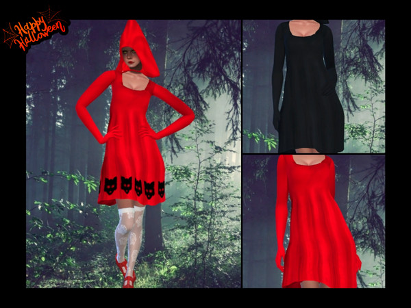 The Sims Resource | Red Hood dress
