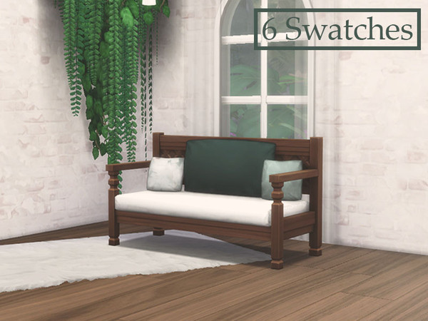 The Sims Resource - Simple Mahogany Bench Recolor