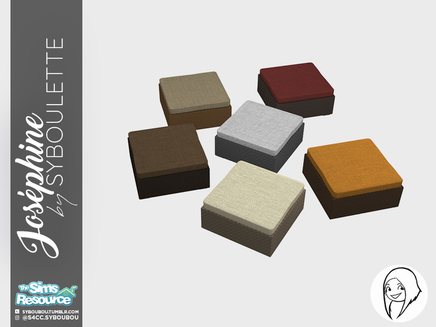 The Sims Resource - Josephine - Modular outdoor sofa (ottoman)
