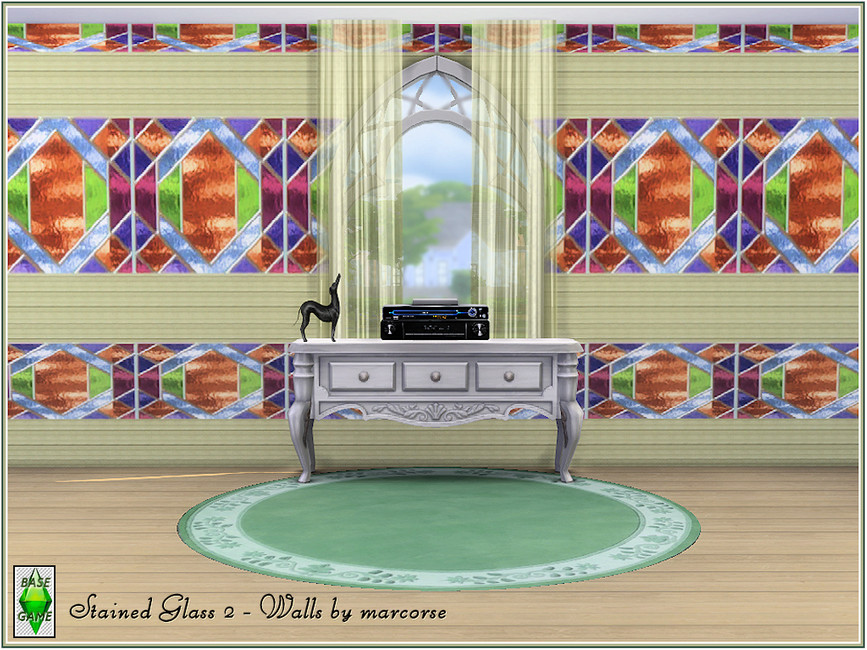 The Sims Resource - Stained Glass - Walls by marcorse