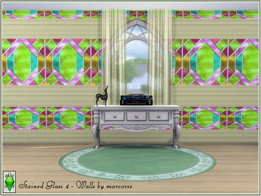 The Sims Resource - Stained Glass - Walls by marcorse