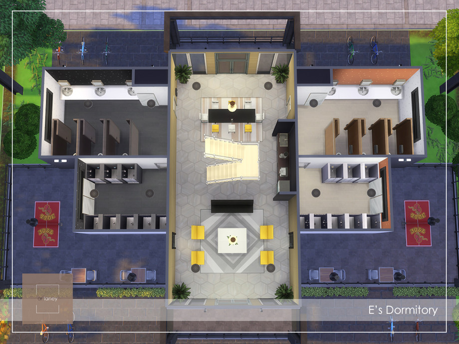 The Sims Resource | E's Dormitory - No CC