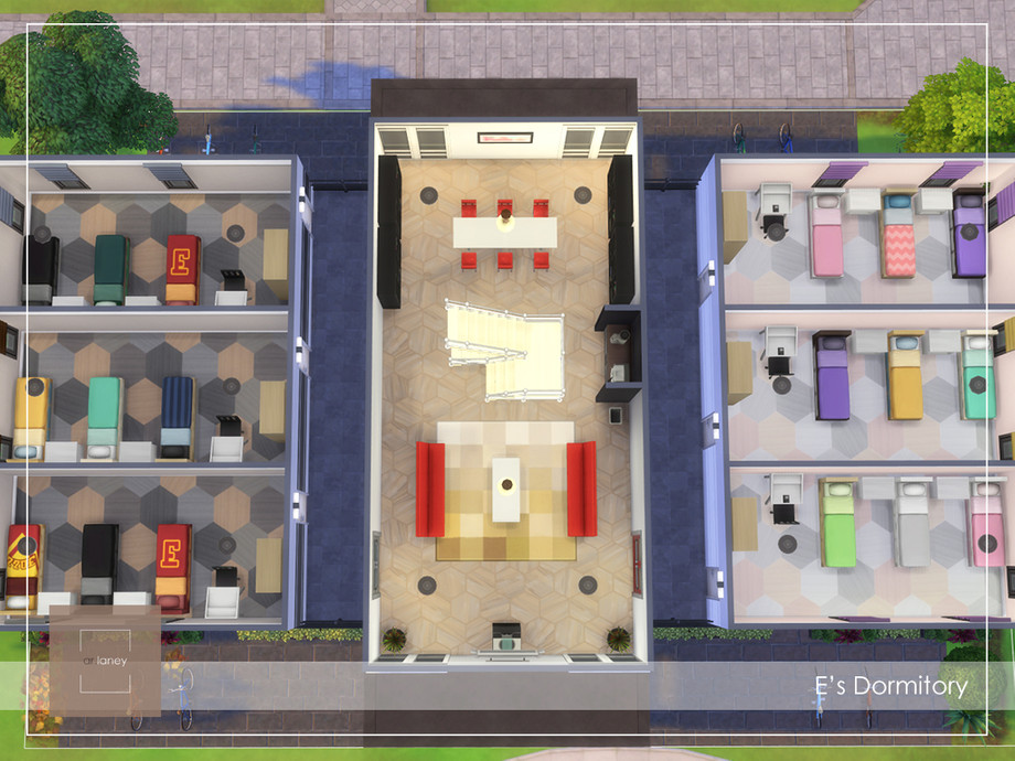The Sims Resource | E's Dormitory - No CC