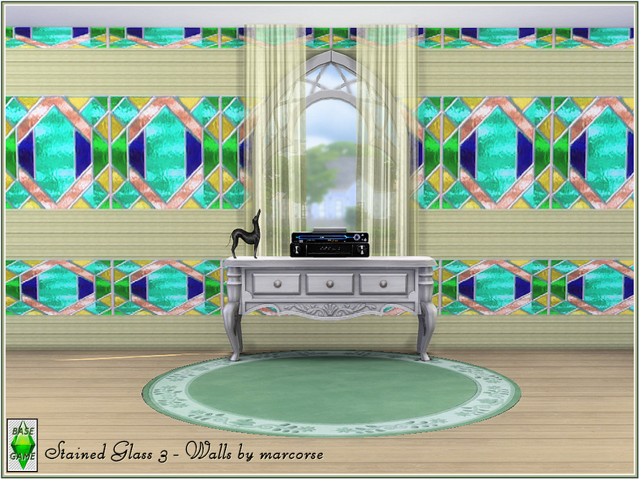 The Sims Resource | Stained Glass - Walls by marcorse