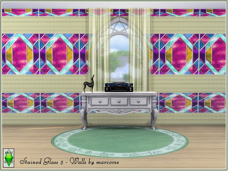The Sims Resource | Stained Glass - Walls by marcorse