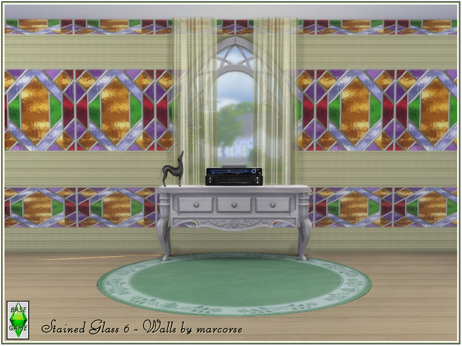 The Sims Resource | Stained Glass - Walls by marcorse
