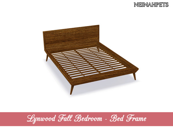 The Sims Resource | Lynwood Fall Bedroom - Bed Frame {Mesh Required}
